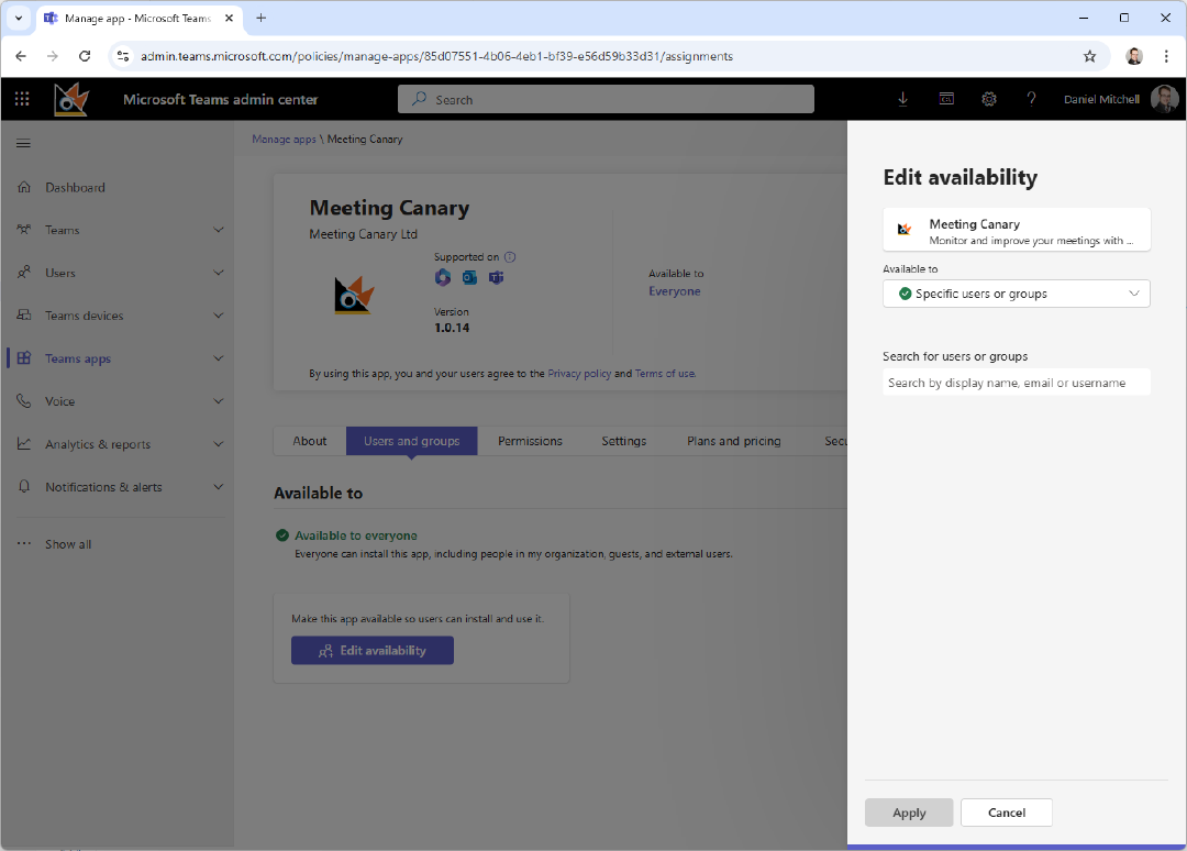 Setup to use Meeting Canary - Meeting Canary
